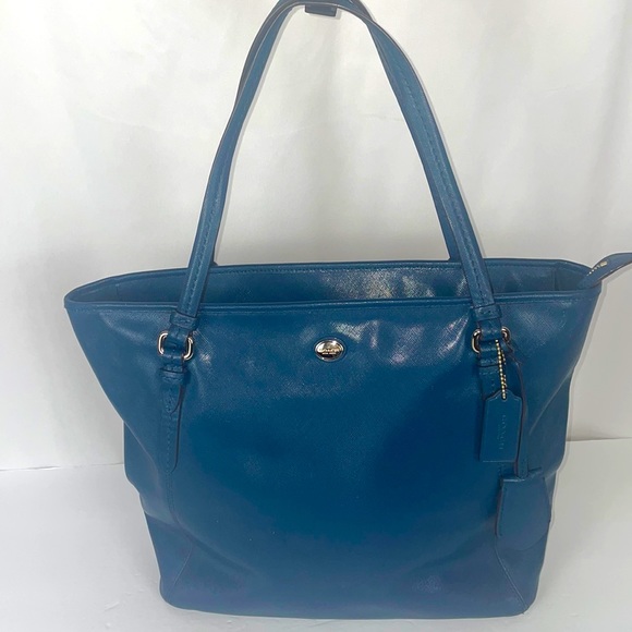 Coach | Bags | Coach Teal Leather Purse | Poshmark